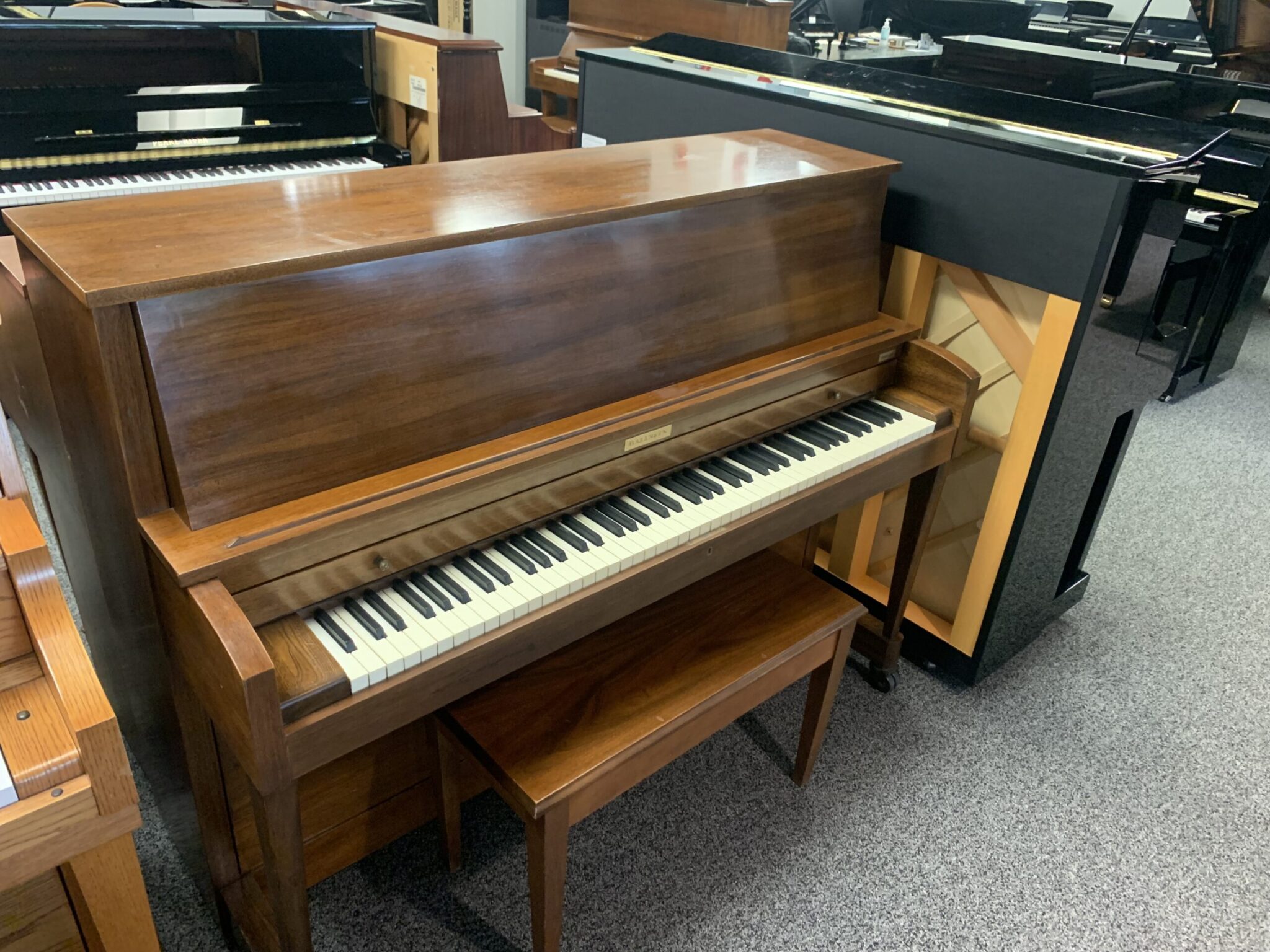 SOLD | 1990 Walnut Baldwin Hamilton 241 | Used Pianos in Cleveland ...